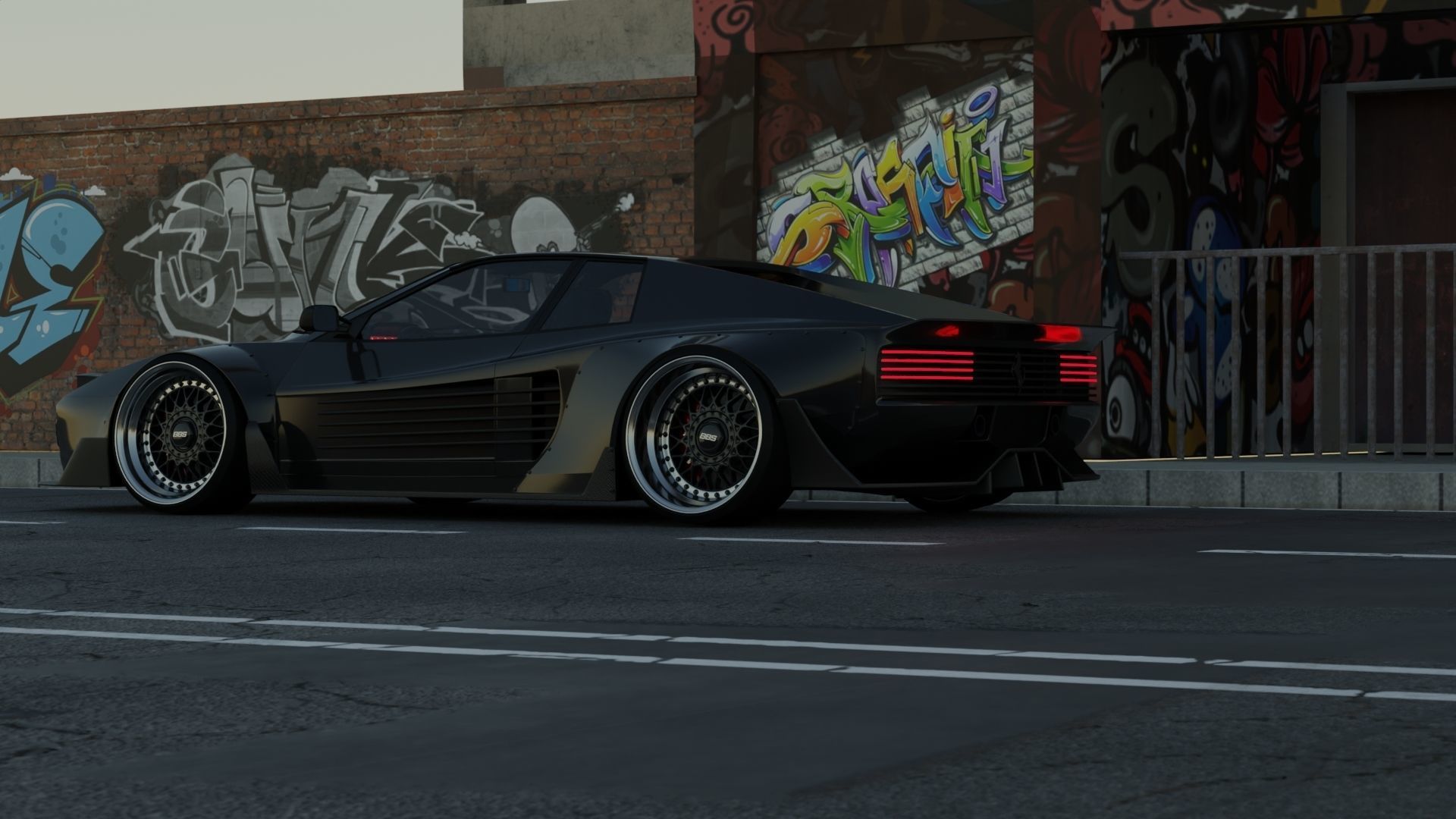 Ferrari Testarossa Liberty Walk 3D model | CGTrader