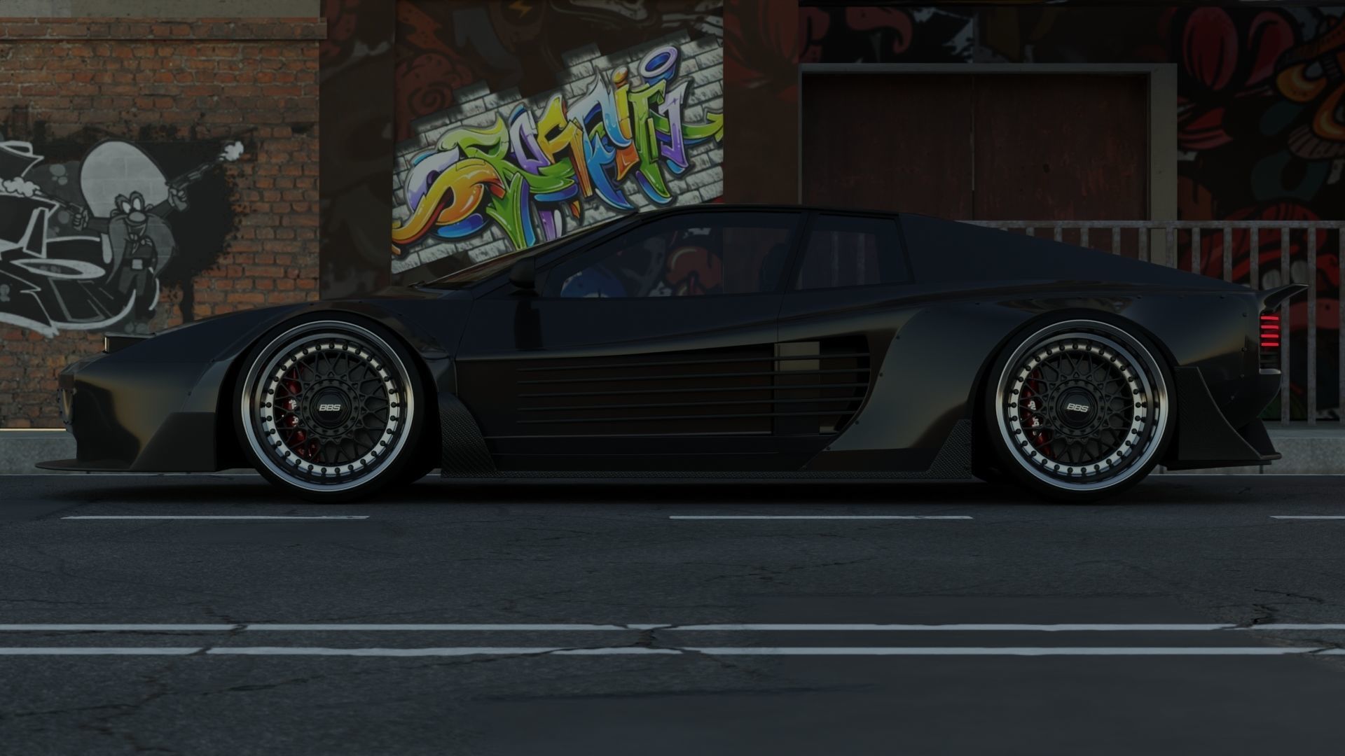 Ferrari Testarossa Liberty Walk 3D model | CGTrader