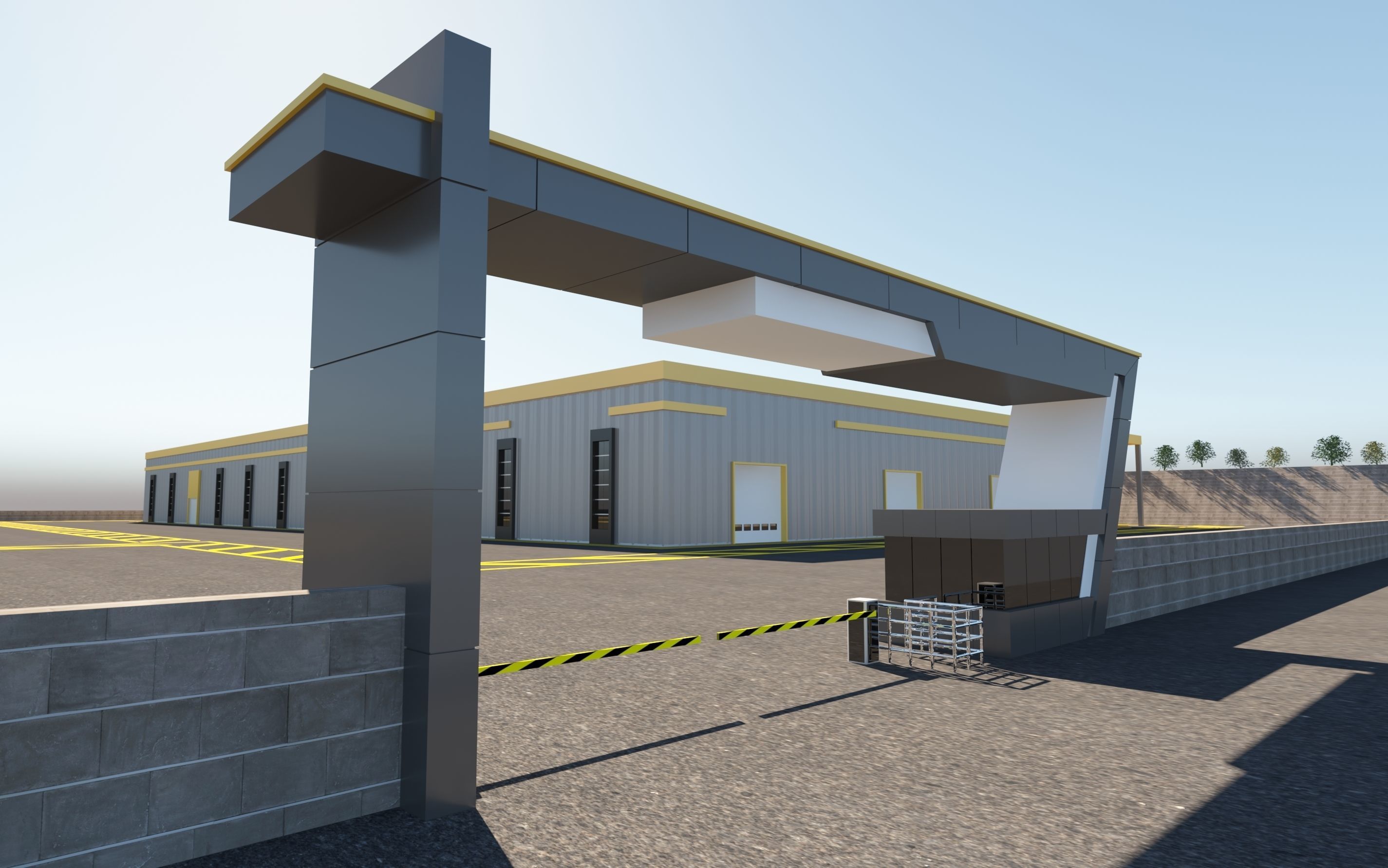 3D Generic Factory Executive Building model 3D model | CGTrader