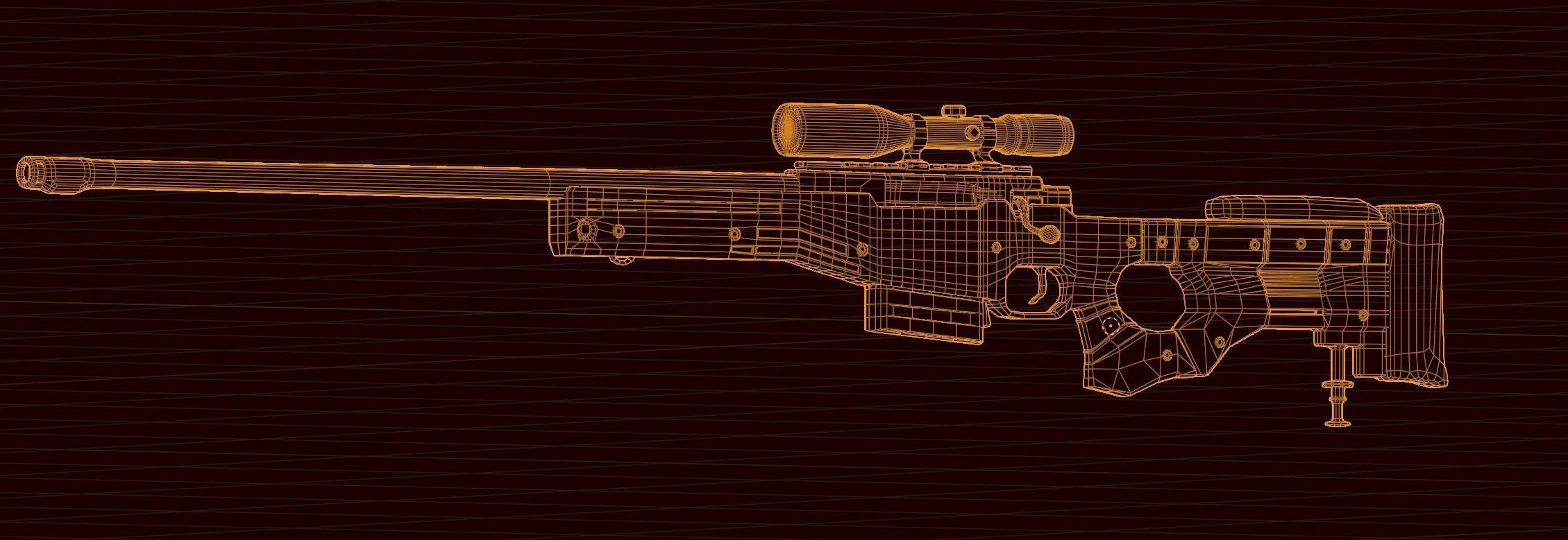 3D model AWP-AWM Lapua 338 ARMA 2 DAYZ INSPIRED VR / AR / low-poly ...