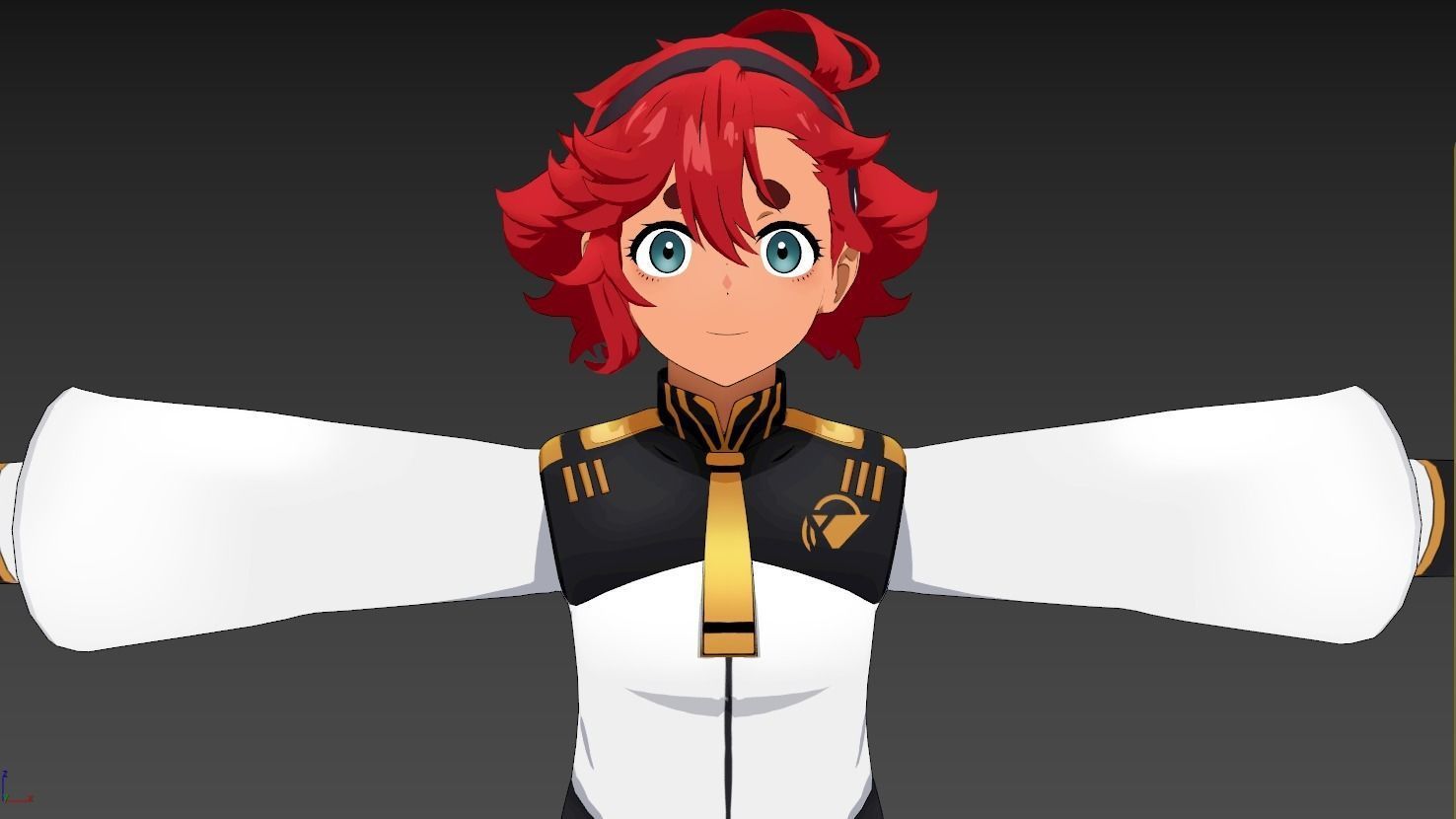 Suletta the Witch from Mercury VRChat avatar 3D model rigged | CGTrader