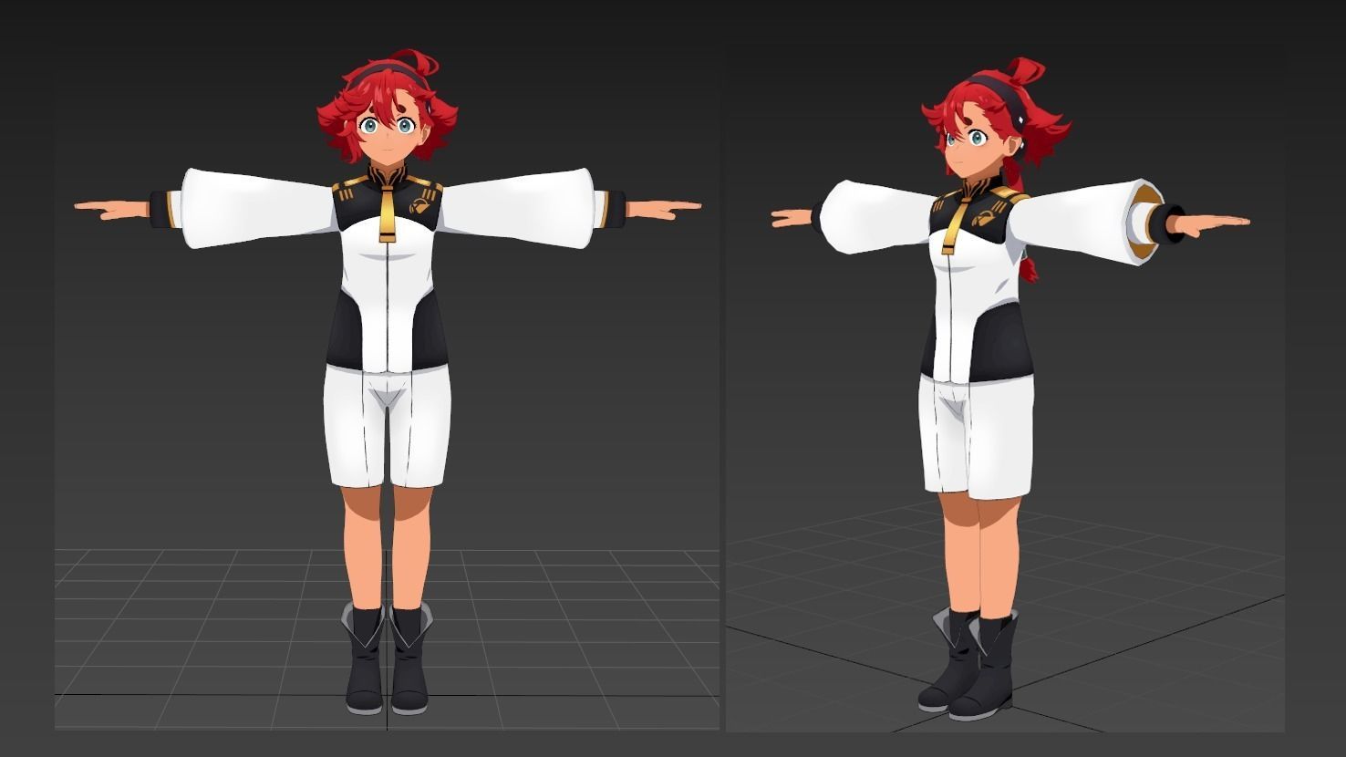 Suletta the Witch from Mercury VRChat avatar 3D model rigged | CGTrader