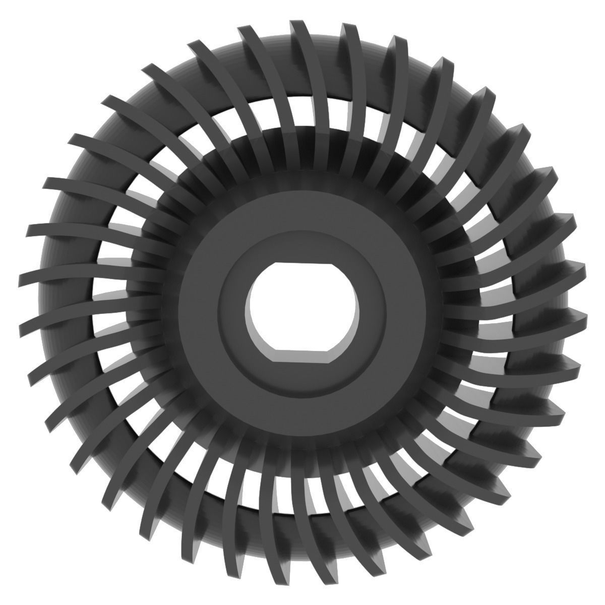 Impeller for Angle Metal Cutting Grinder 3D model 3D printable | CGTrader