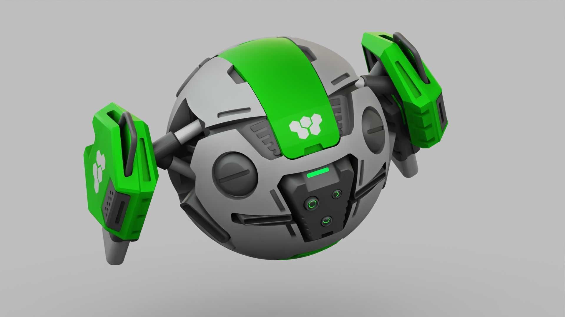 BALL DROID RC-100 RIGGED 3D model rigged | CGTrader