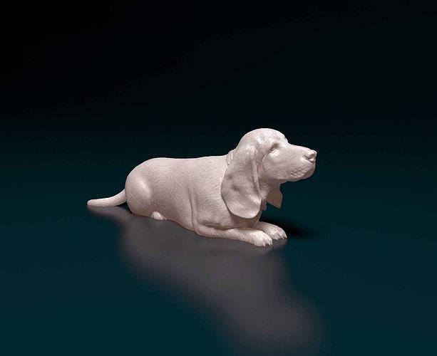 Basset Hound 3D model 3D printable | CGTrader