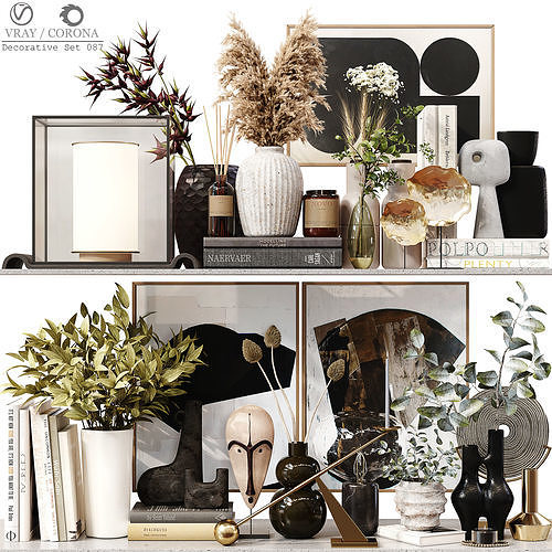 Decorative Set 087 3D model | CGTrader