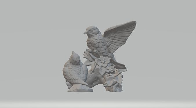 Magpie Couple 3D Model 3D model 3D printable | CGTrader