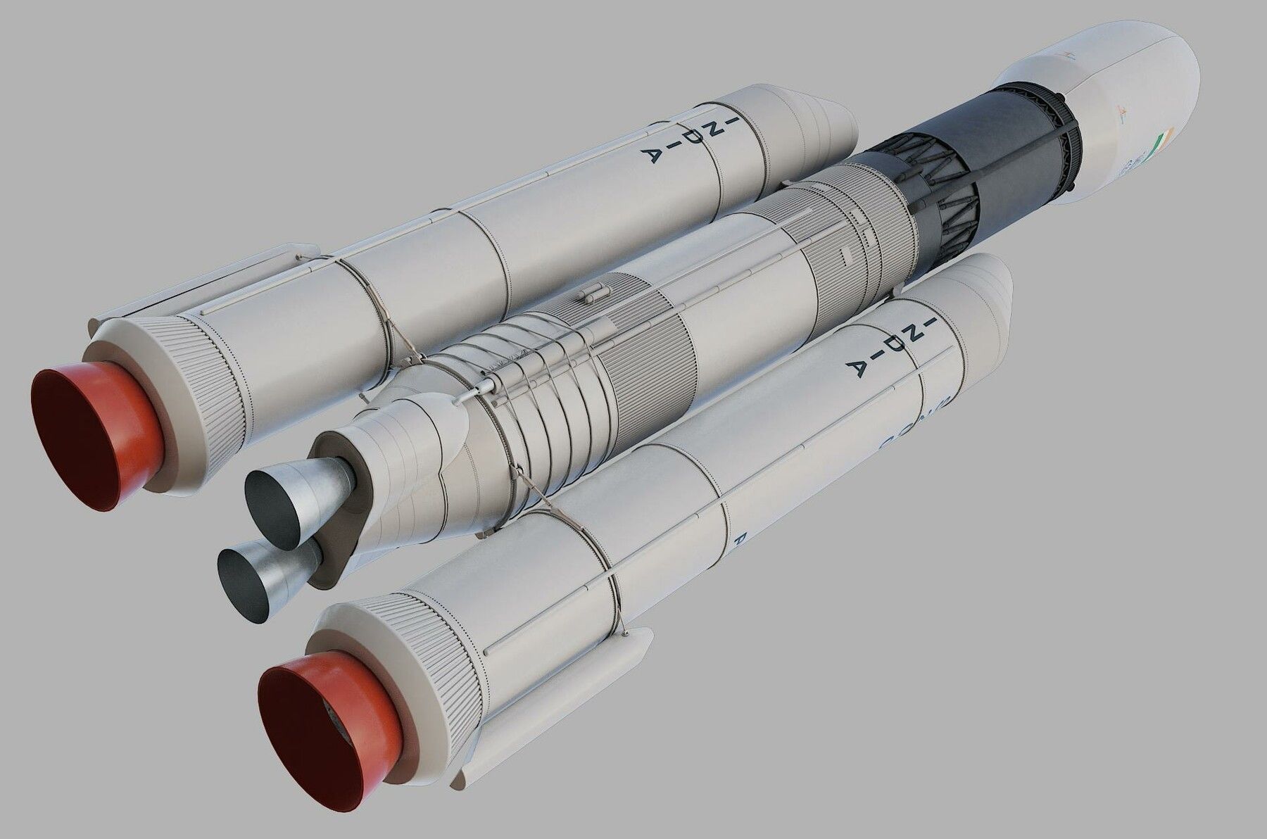 ISRO GSLV MK3 3D model 3D printable | CGTrader