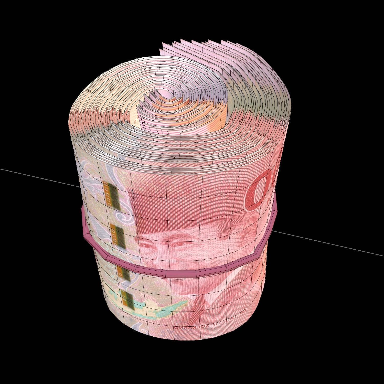 Rupiah Money Band 3D model | CGTrader