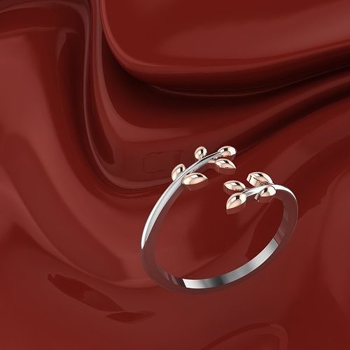 Leaf ring design 3D model | CGTrader
