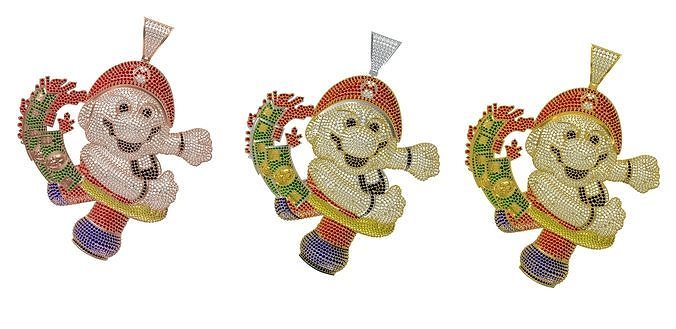 Super Mario Pendant Hip Hop 3D model 3D printable | CGTrader