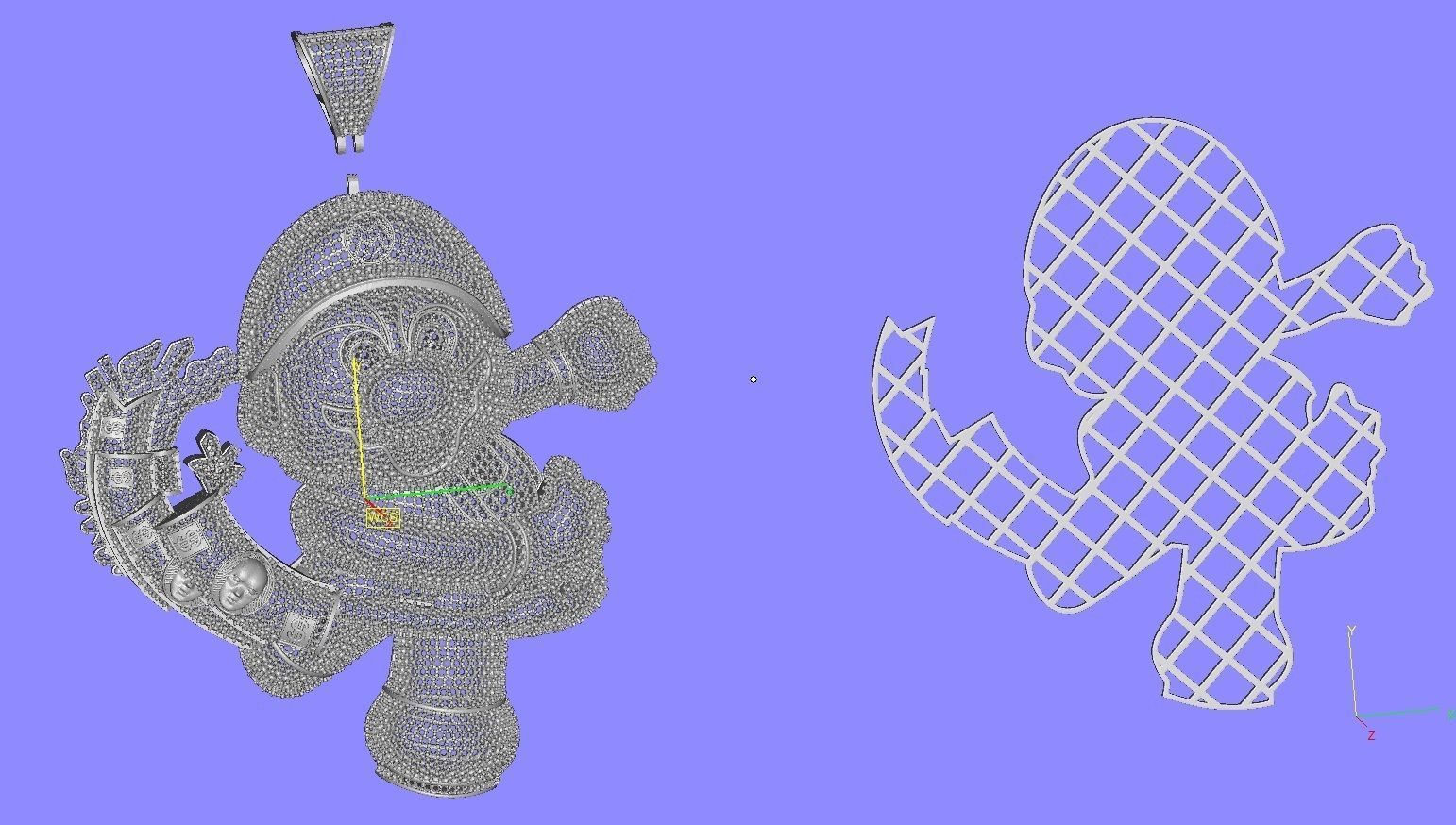 Super Mario Pendant Hip Hop 3D model 3D printable | CGTrader