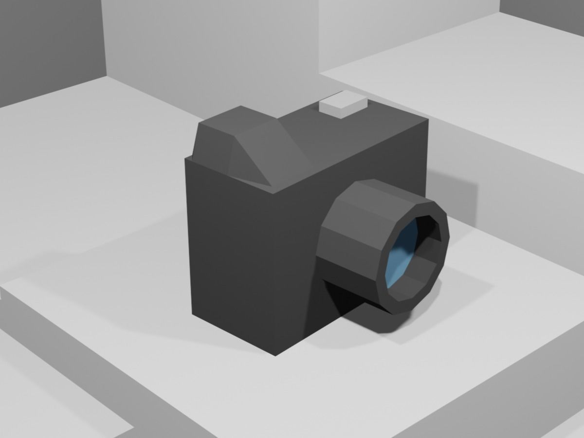 3D model Lowpoly Blocky Camera VR / AR / low-poly | CGTrader