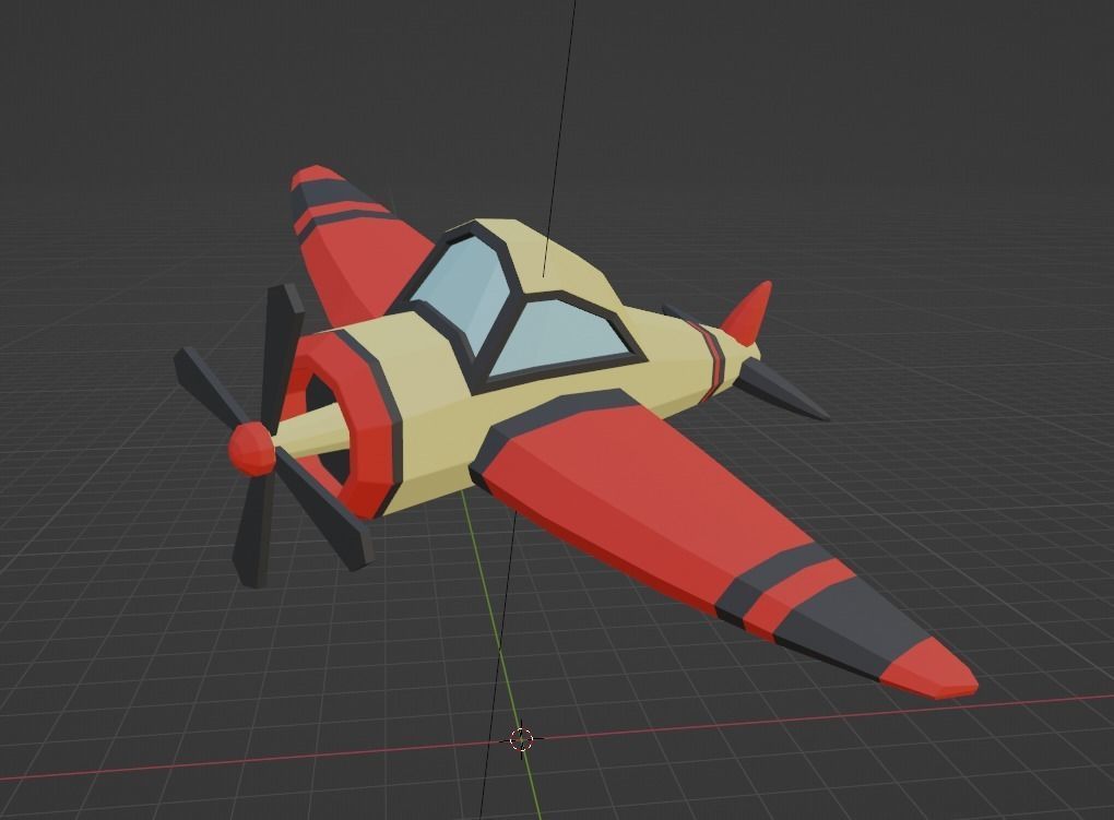 Low poly aircraft in blender free VR / AR / low-poly 3D model | CGTrader