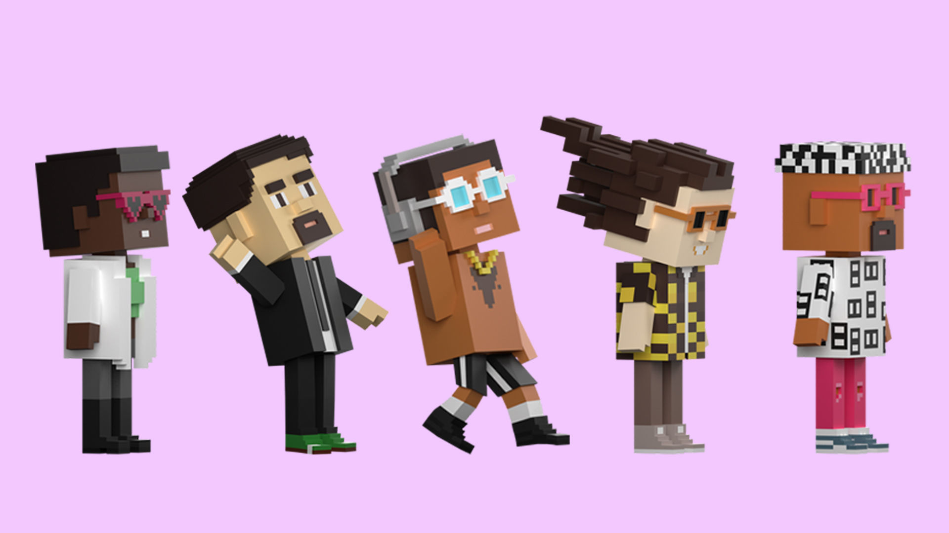 3D model Low poly characters 4 in voxel style VR / AR / low-poly | CGTrader