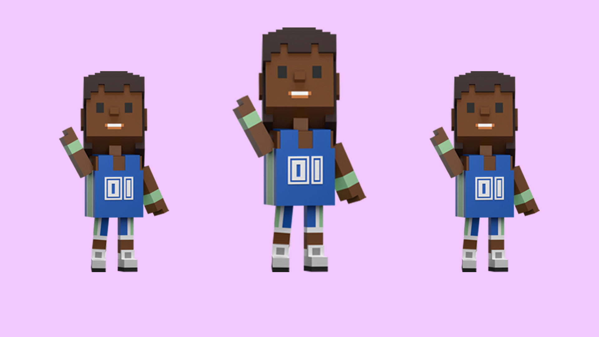 3D model Low poly characters 4 in voxel style VR / AR / low-poly | CGTrader