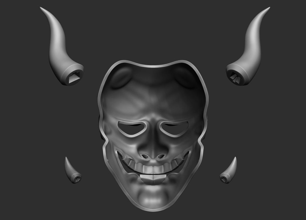 White Death Mask from Bullet train movie 3D model 3D printable | CGTrader