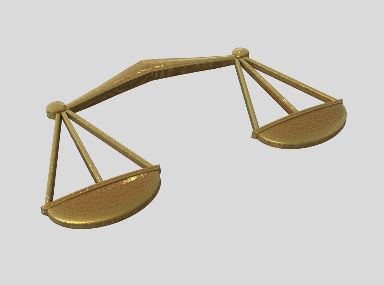 Scales of justice 3D model 3D printable | CGTrader