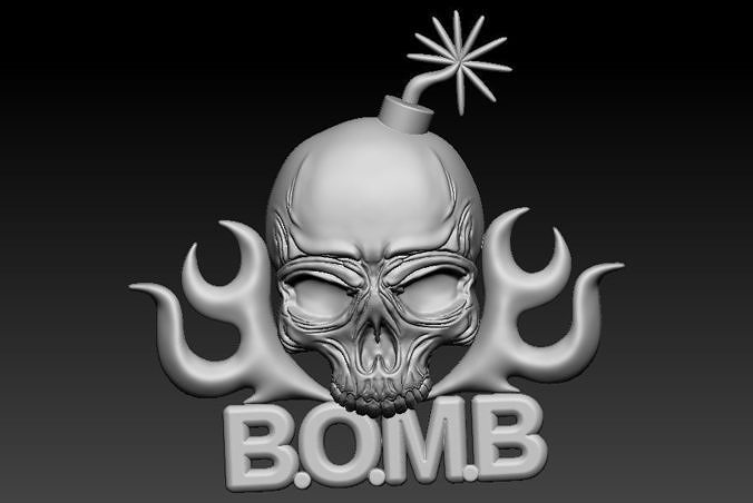 Skull Bomb 3D model 3D printable | CGTrader