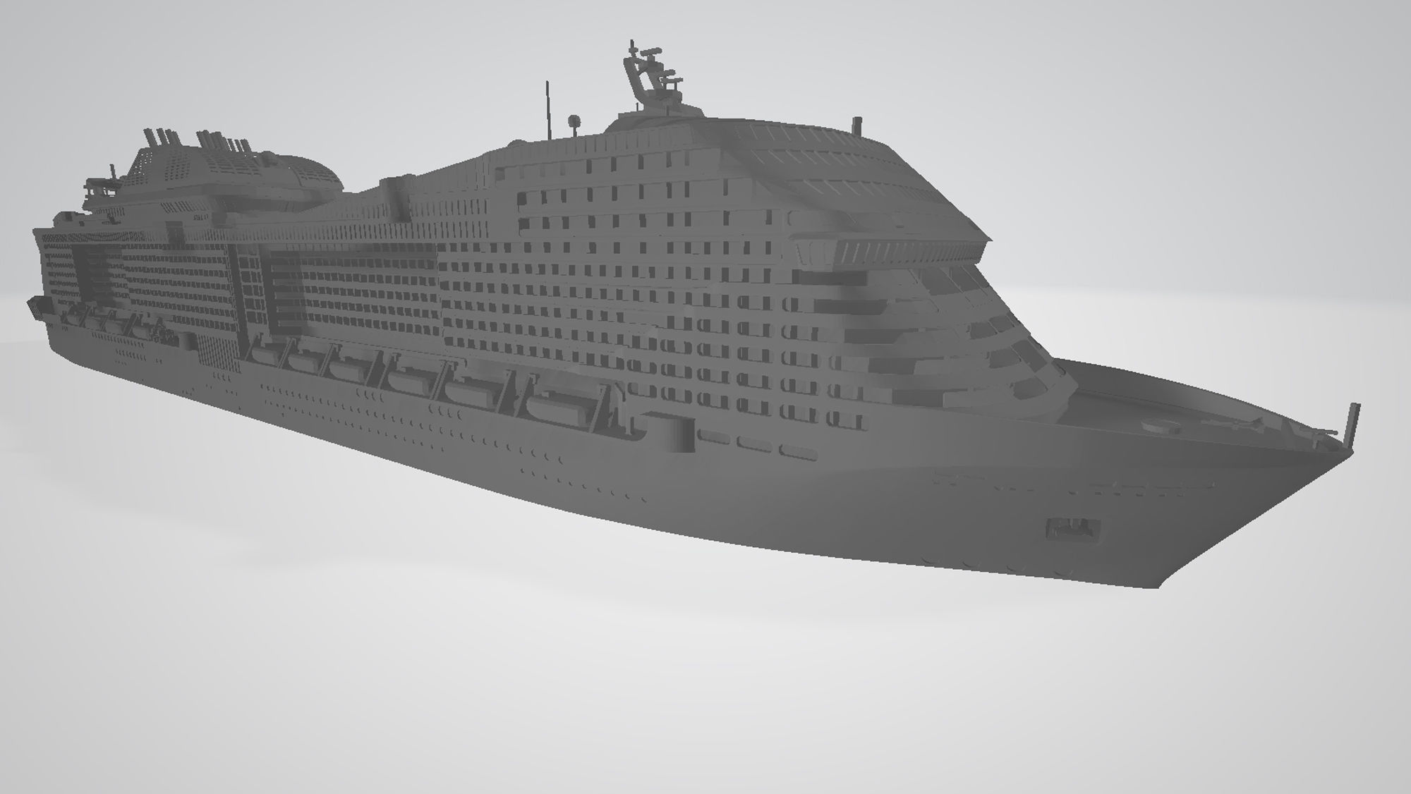 MSC Grandiosa cruise ship 3D print model 3D model 3D printable | CGTrader