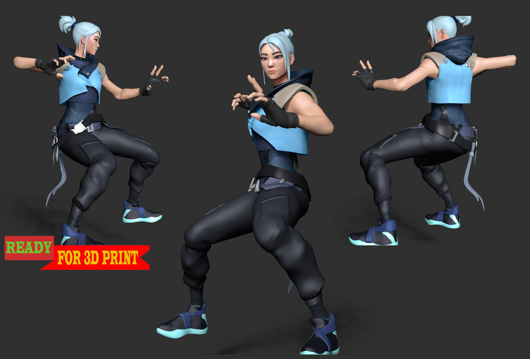 Jett - Valorant 3D model 3D printable | CGTrader