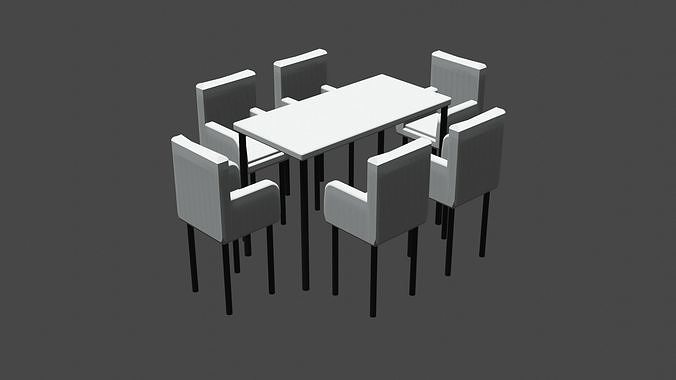 Table and Chairs 3D model | CGTrader
