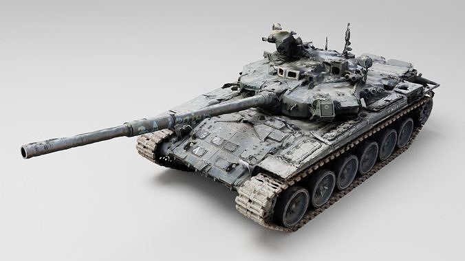 Russian T-90 tank destroyed by Ukrainian army 3D model | CGTrader
