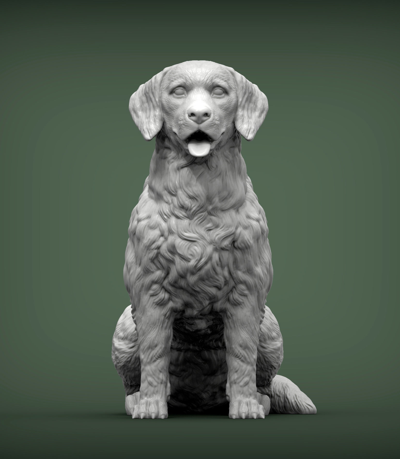Golden retriever 3D model 3D printable | CGTrader