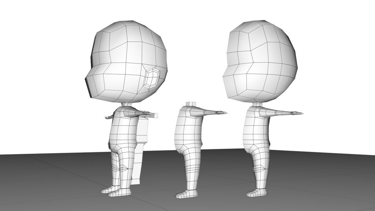 3D model chibi character model 3d VR / AR / low-poly | CGTrader