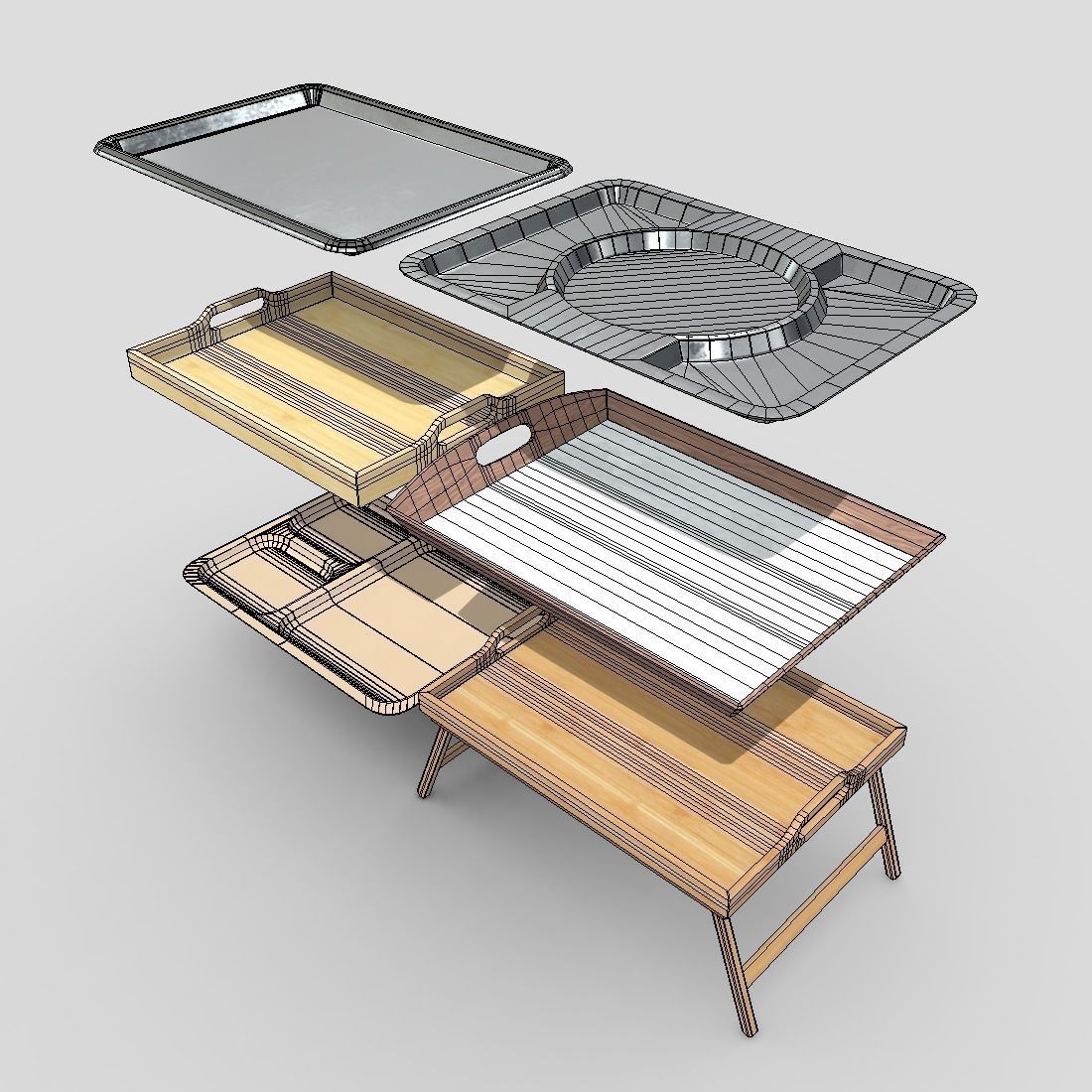 3D model Tray Pack VR / AR / low-poly | CGTrader