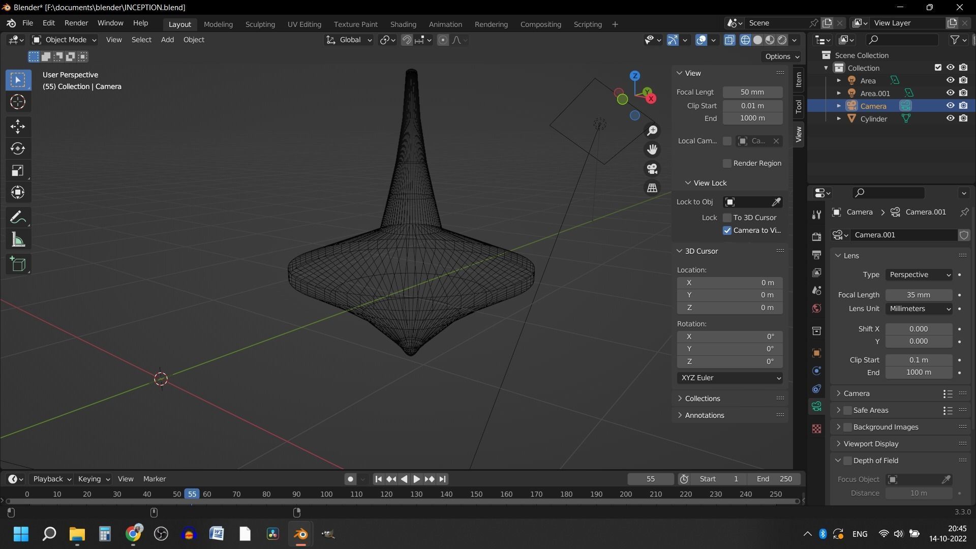 3D model Totem Inception movie spinning object VR / AR / low-poly ...