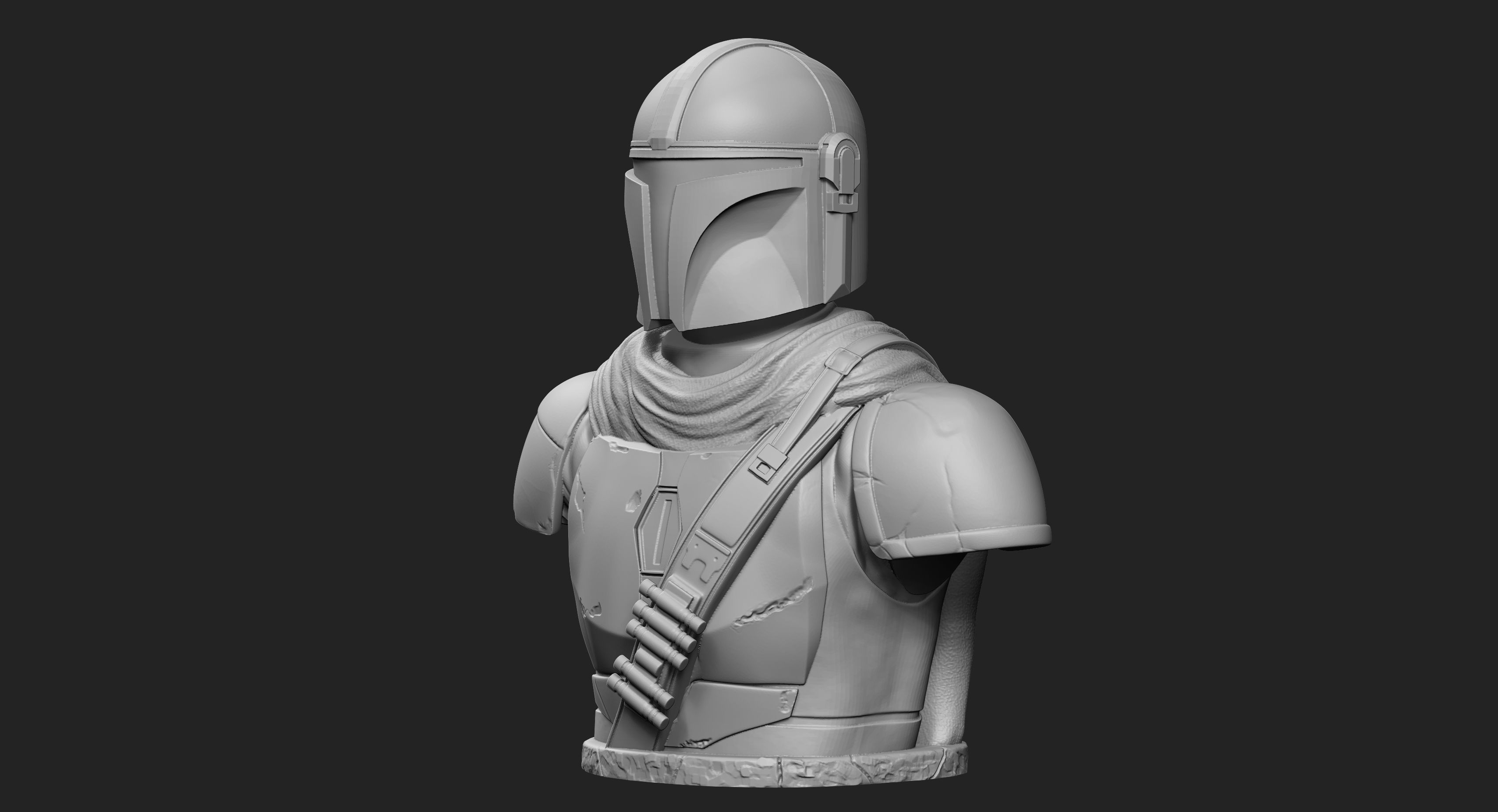 Bust of The Mandalorian 3D model 3D printable | CGTrader