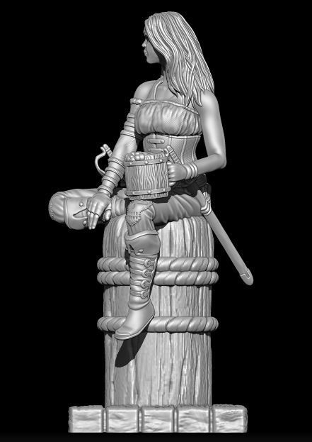 Female Pirate 3D model 3D printable | CGTrader