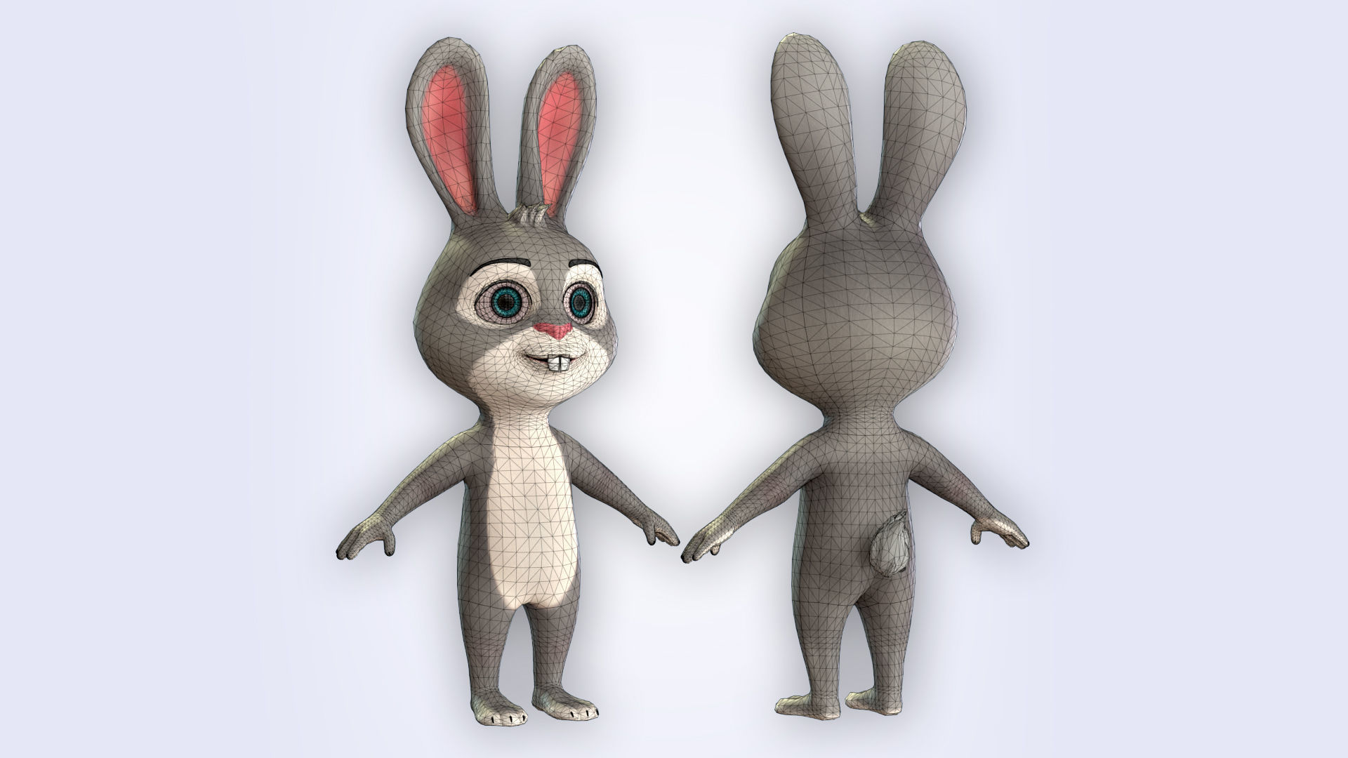 3D model Cartoon Bunny Natural VR / AR / low-poly | CGTrader