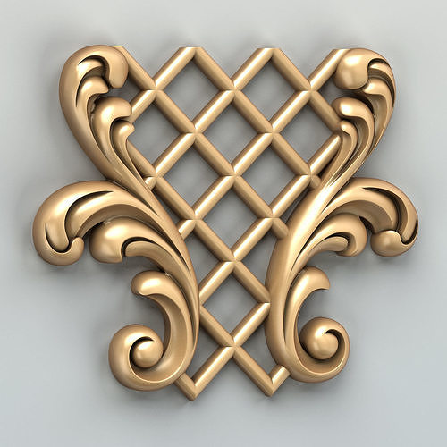 Carved decor central 038 3D model | CGTrader