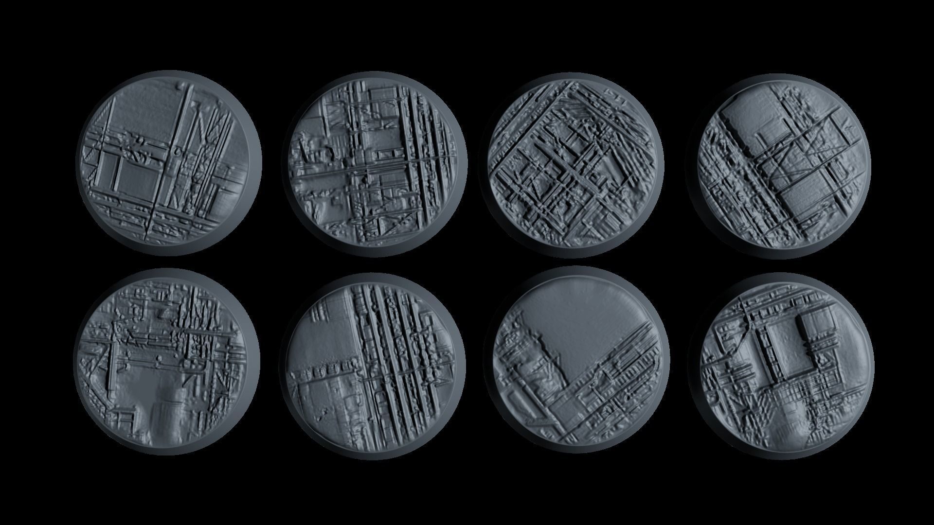 Industrial Ship Miniature bases 3D model 3D printable | CGTrader