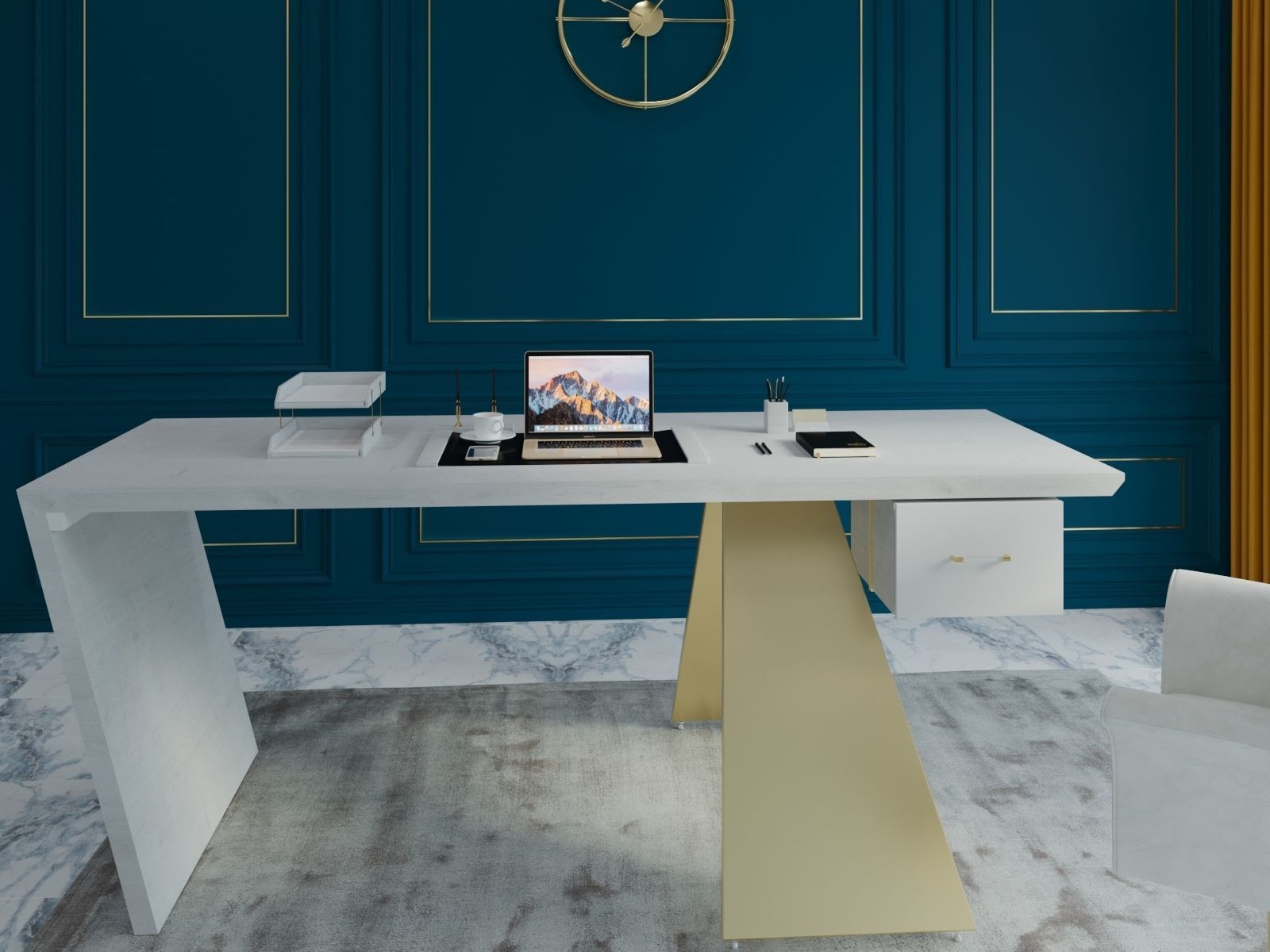 modern pc table 3D model | CGTrader