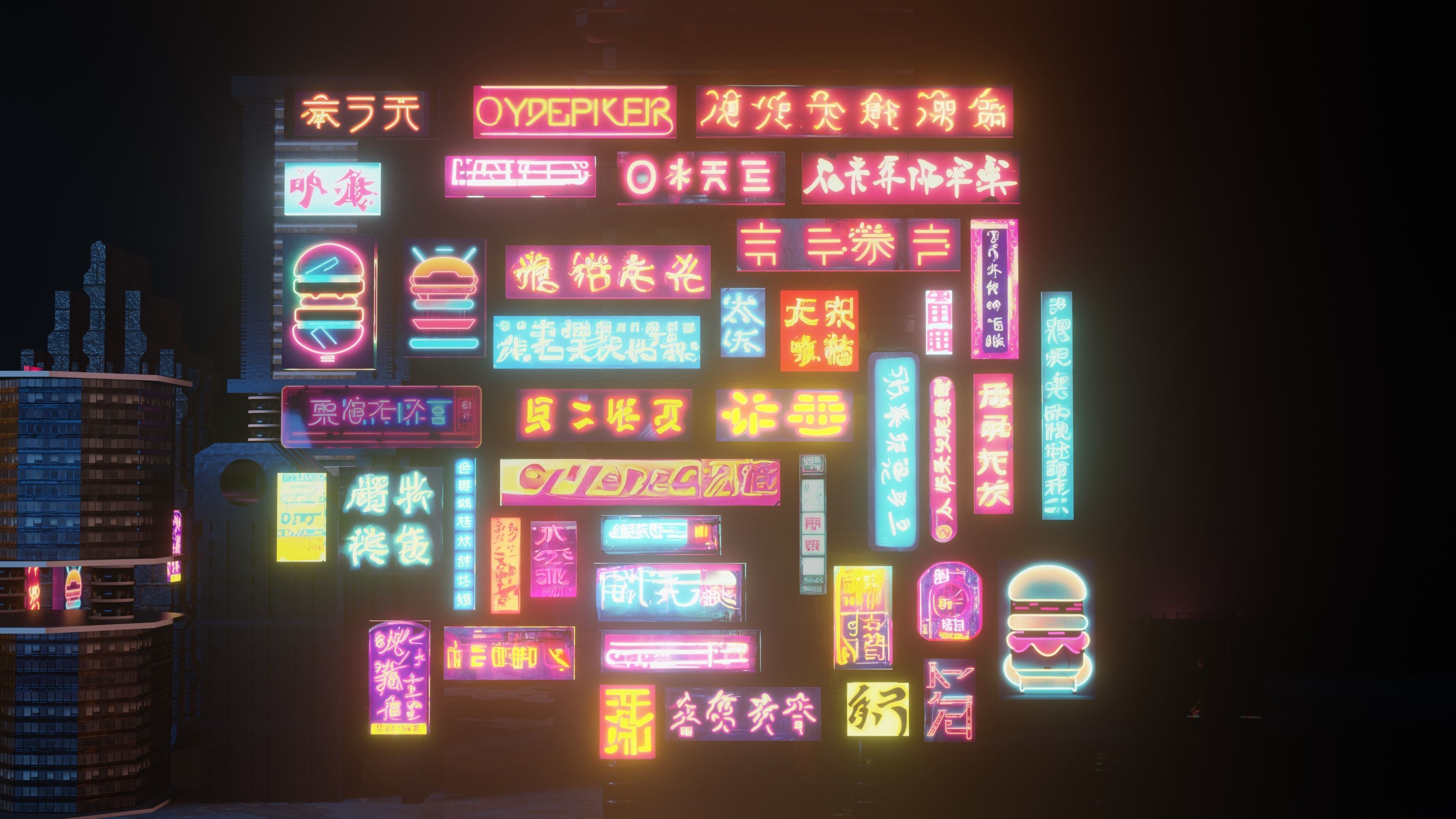 3D model 42 Neon Signs Pack VR / AR / low-poly | CGTrader