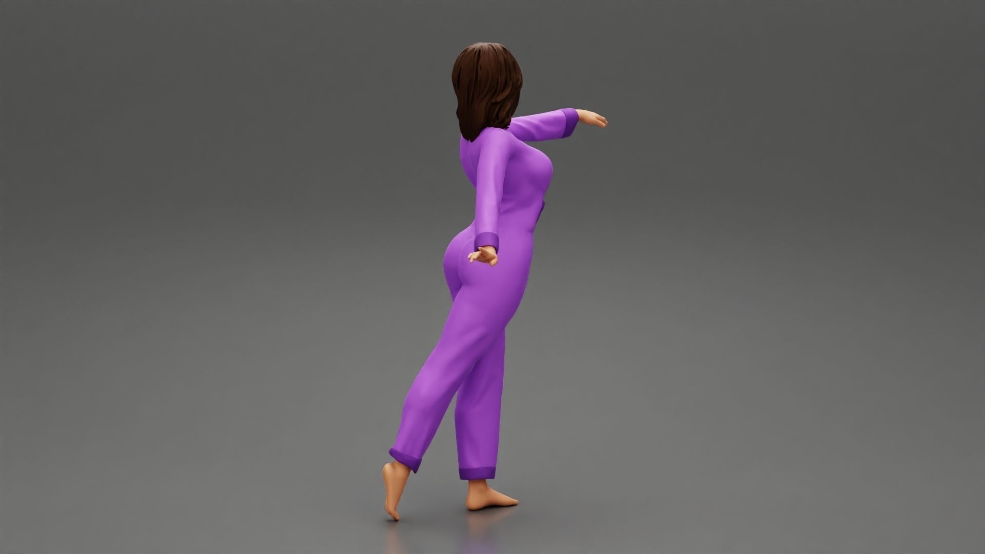 Beautiful Young Woman Wearing Onesie 3D model 3D printable | CGTrader