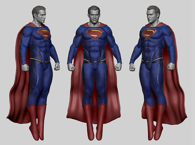 Henry Cavill Man of Steel Superman 3D printable High quality 3D model ...