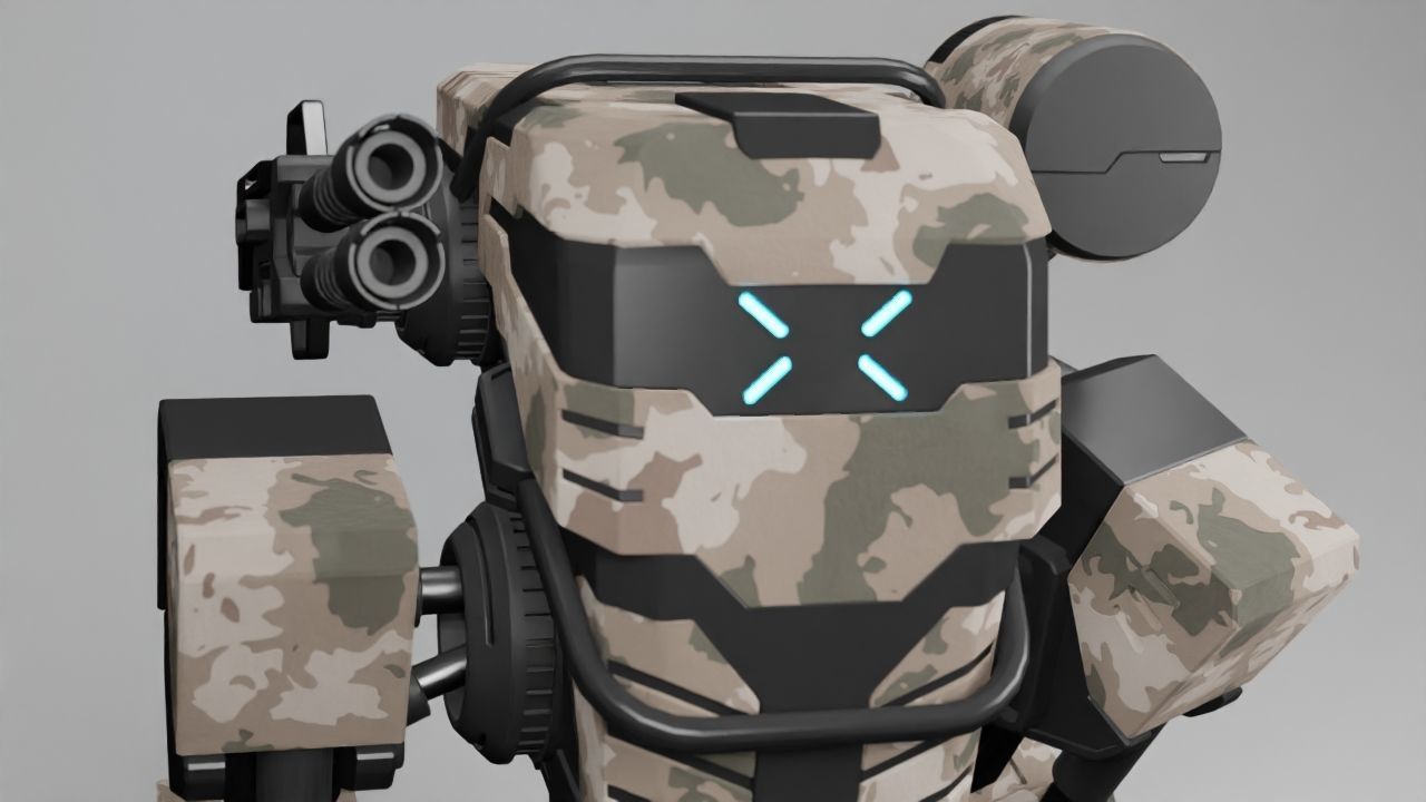 Army Robot Military Droid War Robot 3D Fully Rigged 3D model animated ...