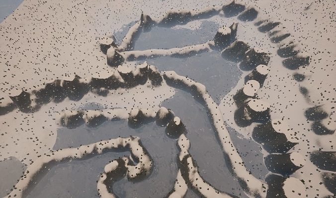 3D model flooded terrain VR / AR / low-poly | CGTrader