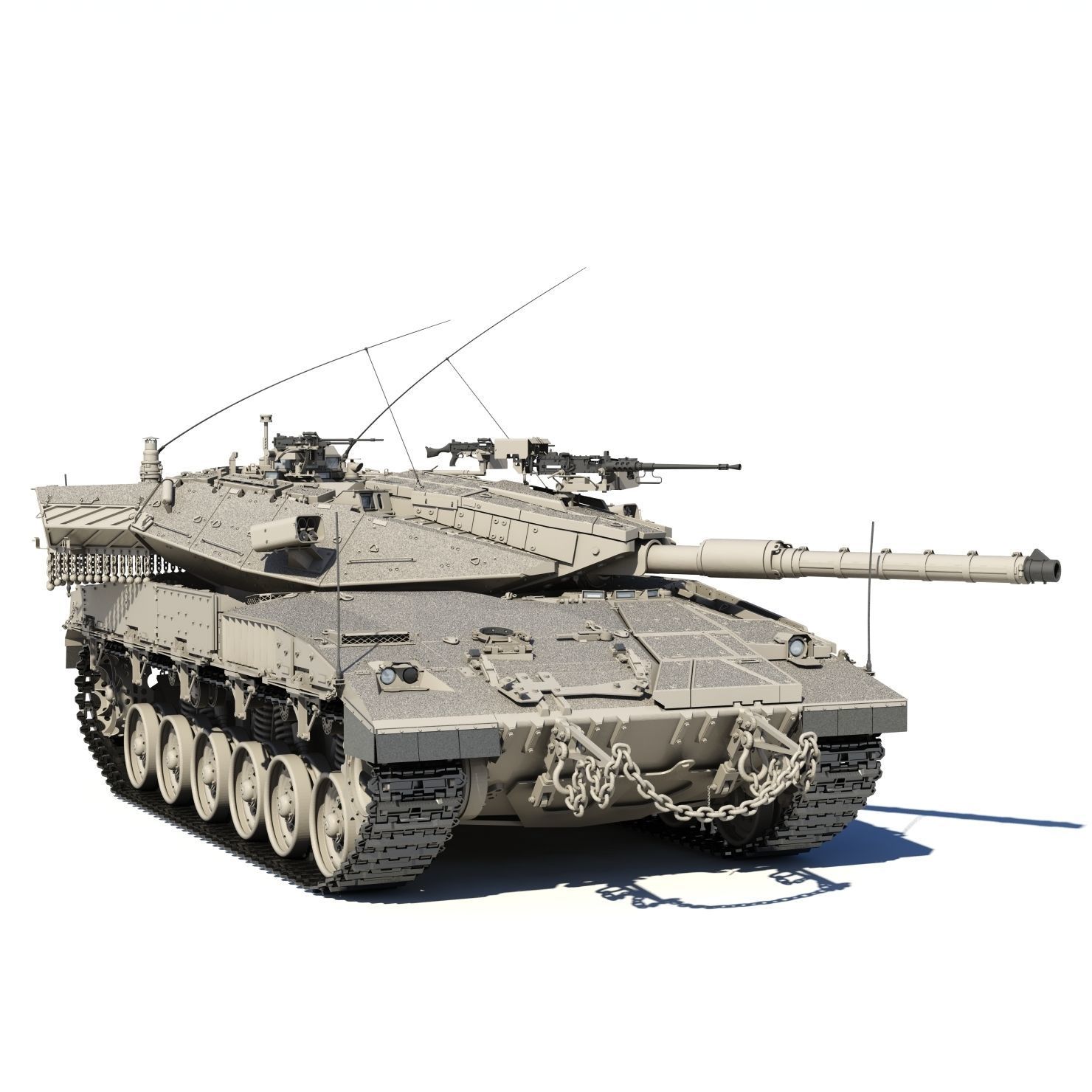 Merkava Mk2D 3D model animated | CGTrader