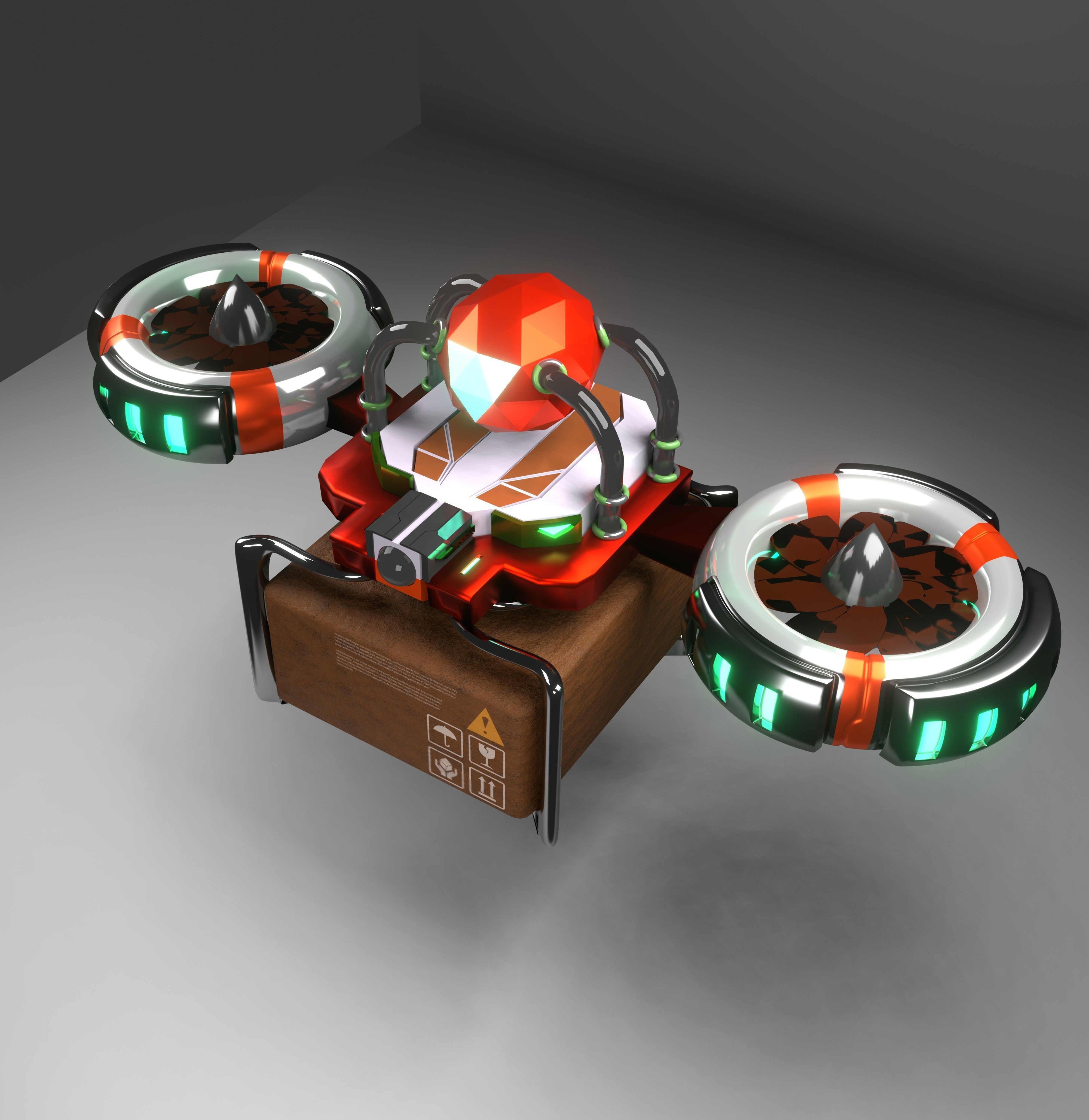 ScifiDrone TigersGauntlet 002 3D model animated | CGTrader