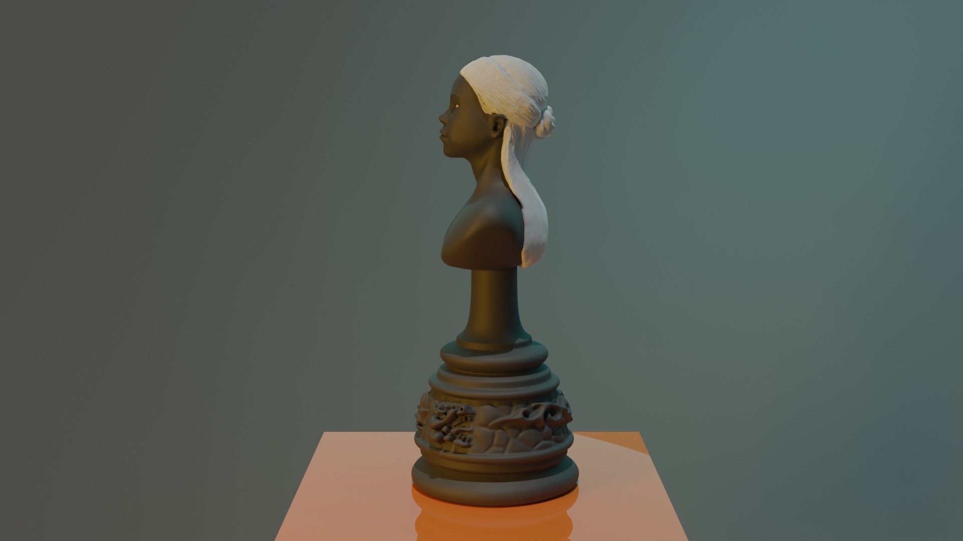chess queen figure of Rhaenyra Targaryen 3D model 3D printable | CGTrader