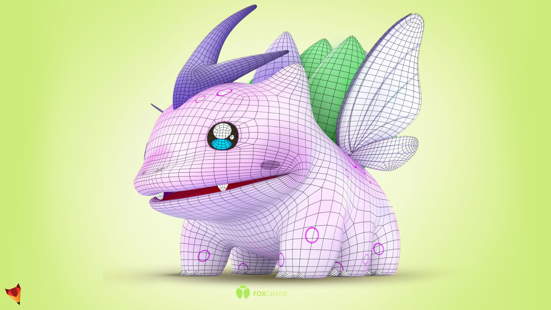 3D model Pokemon Bulbasaur Bug Type Concept VR / AR / low-poly | CGTrader