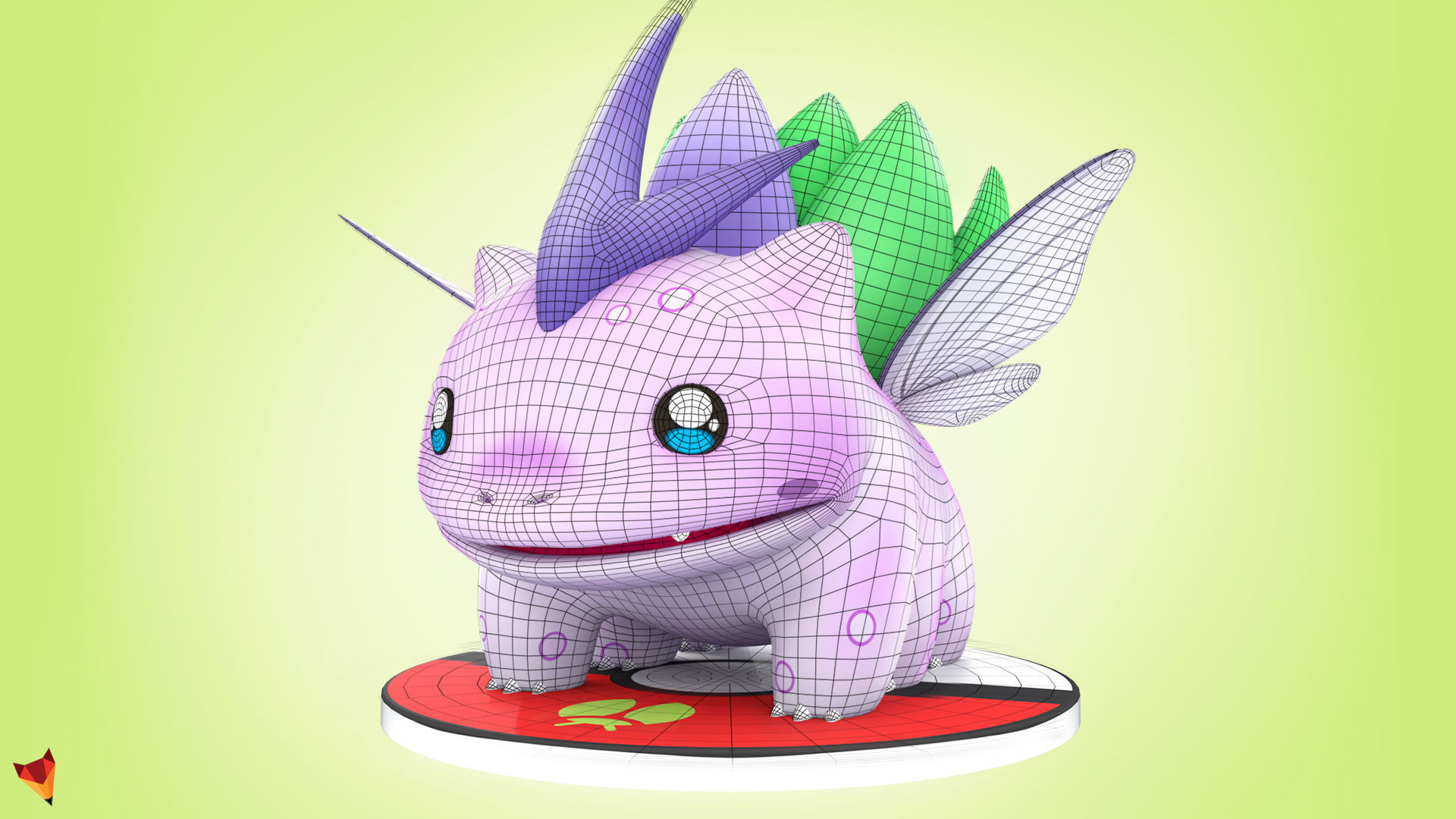 3D model Pokemon Bulbasaur Bug Type Concept VR / AR / low-poly | CGTrader