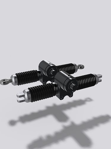 TOP FUEL Detailed Rack N Pinion center steering rack with arm 3D model ...