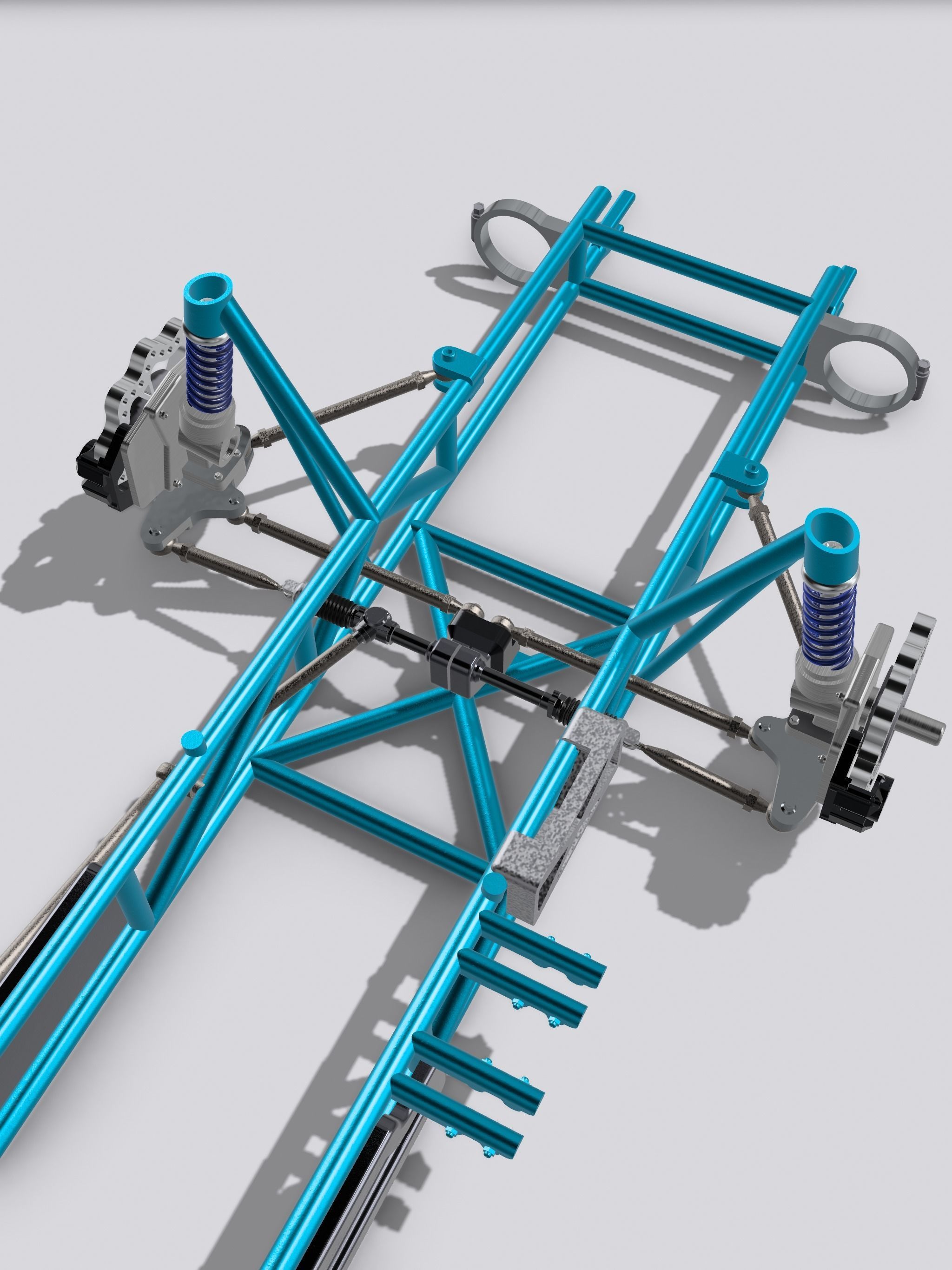 FUNNY CAR Front Hubs N Brakes N Suspension 3D model 3D printable | CGTrader