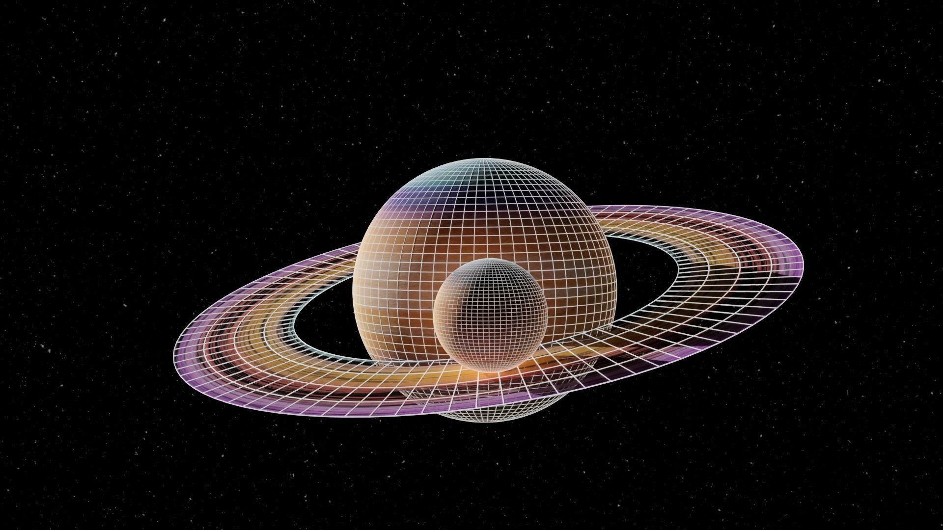 Stylized Planet system 4K free VR / AR / low-poly 3D model | CGTrader